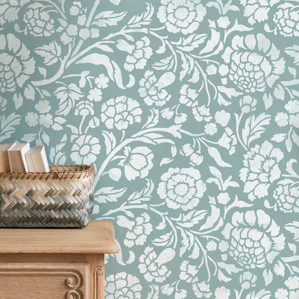 Floral pattern for wall painting - Large Wall Stencils by Cutting Edge ...