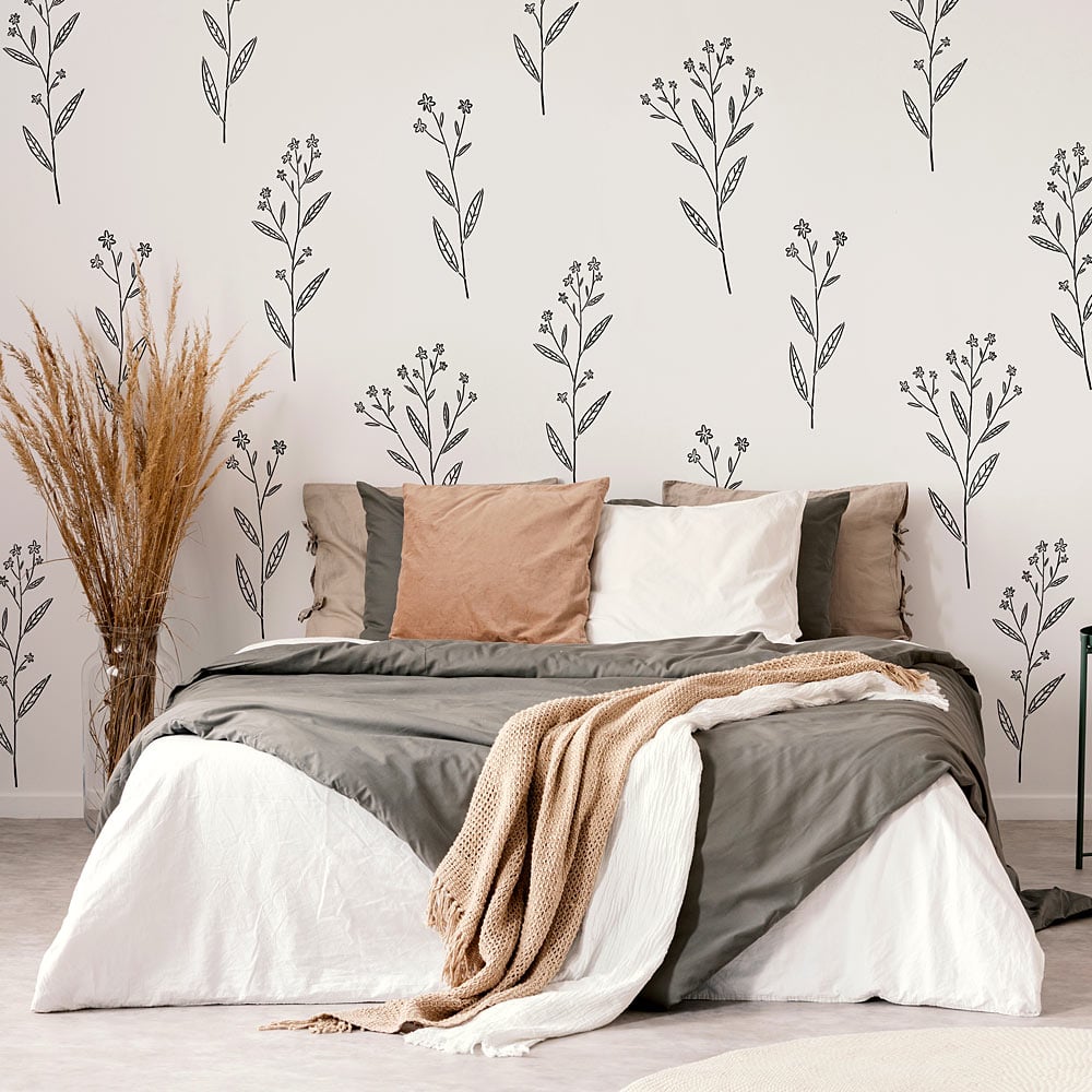Prairie Flower Wall Pattern Stencil Kit