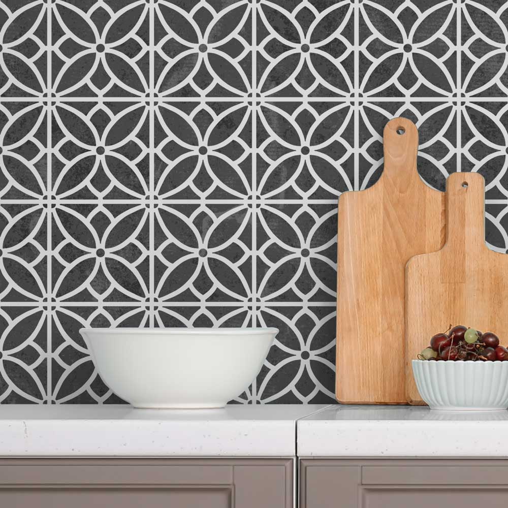 Reusable Tile Stencils for painting Old Tile - Don't rip it out ...