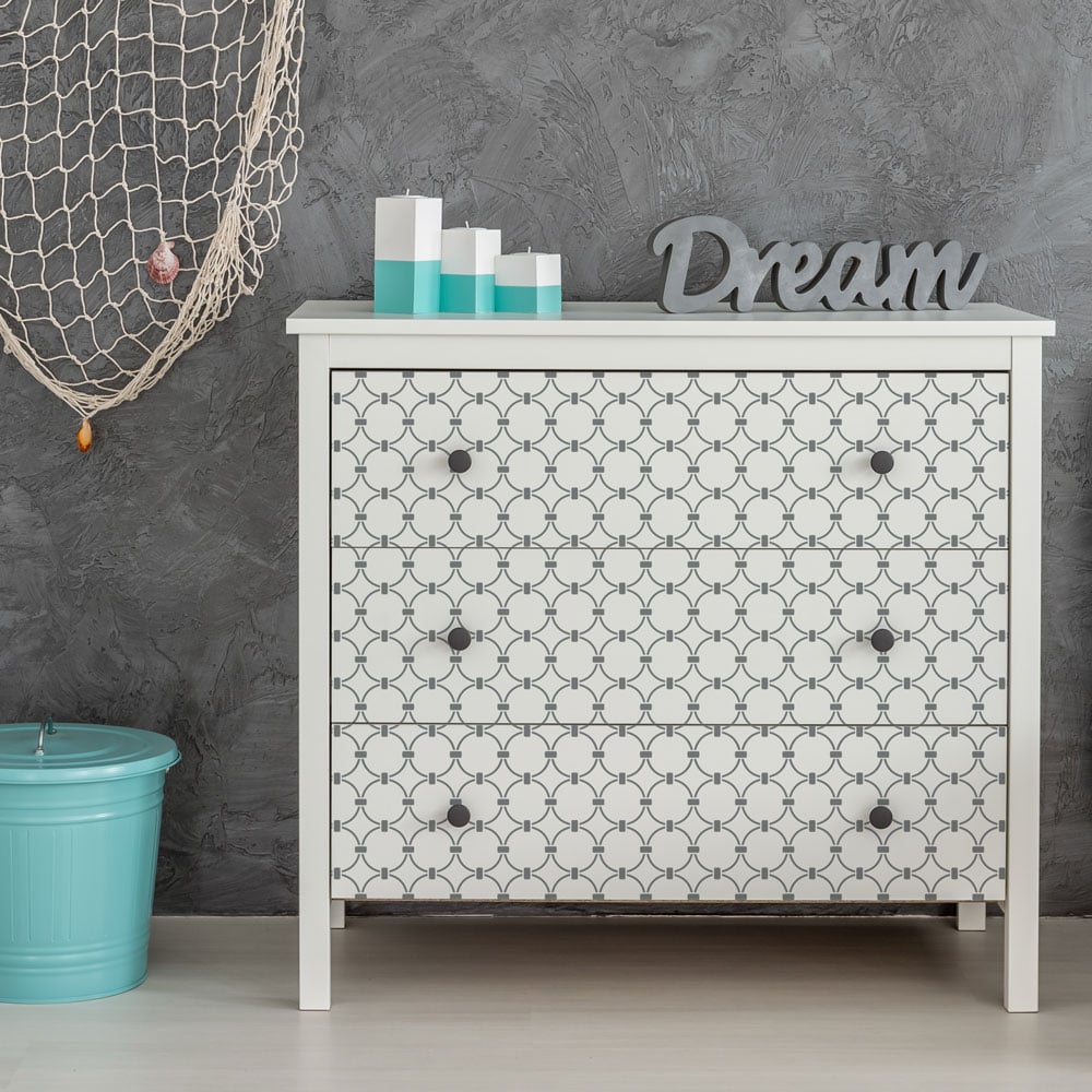 Chain Link Craft Stencil - Stencils for furniture and crafts, fabric ...