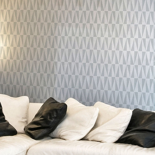 Geo allover pattern stencil - Geometric stencils for walls - DIY home decor