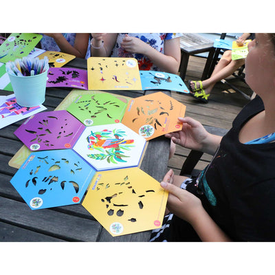 Parrot ColorFolds Stencil Book - Stencils and Coloring Books for Kids