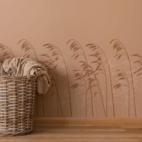Grass stencil - Nature-inspired stencil designs for easy wall decor