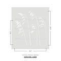 Grass stencil - Nature-inspired stencil designs for easy wall decor