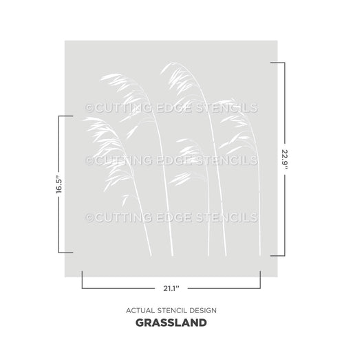 Grass stencil - Nature-inspired stencil designs for easy wall decor