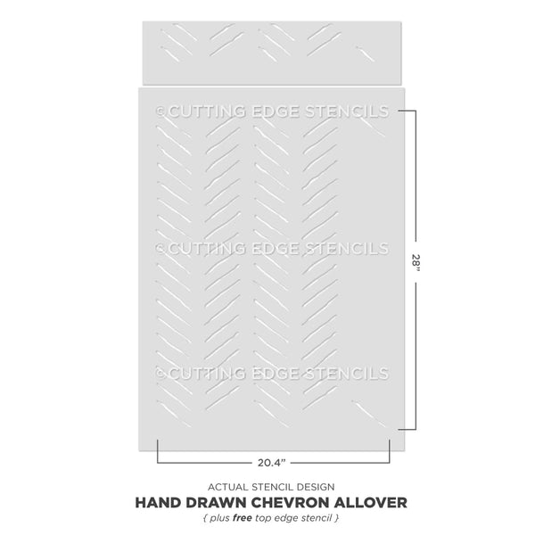 Chevron Stencil - Reusable Stencil Patterns for Walls and Furniture