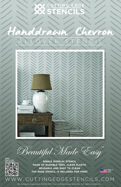 Chevron Stencil - Reusable Stencil Patterns for Walls and Furniture