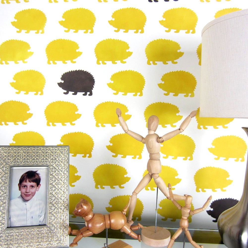 Hedgehogs stencil - Nursery stencils for walls - DIY home decor