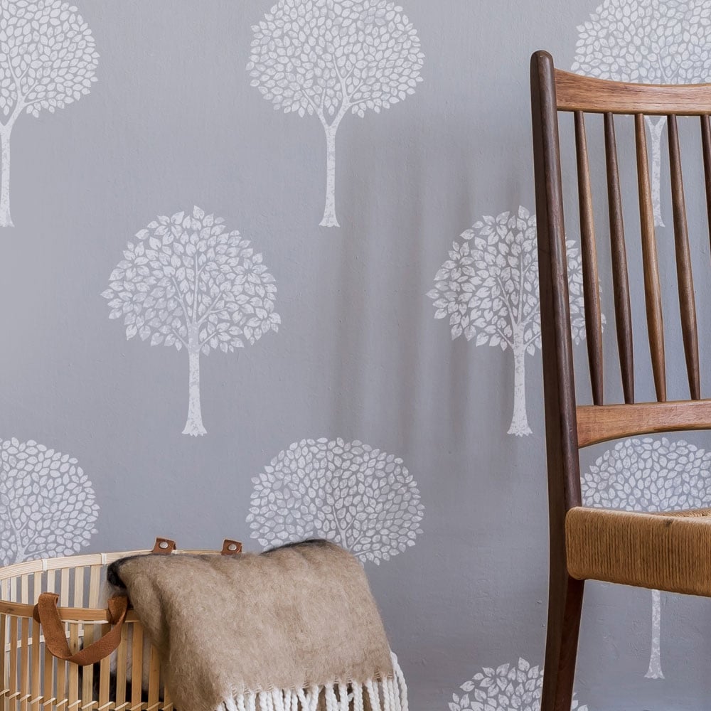 Farmhouse stencils - Homestead Tree stencil pattern for country decor