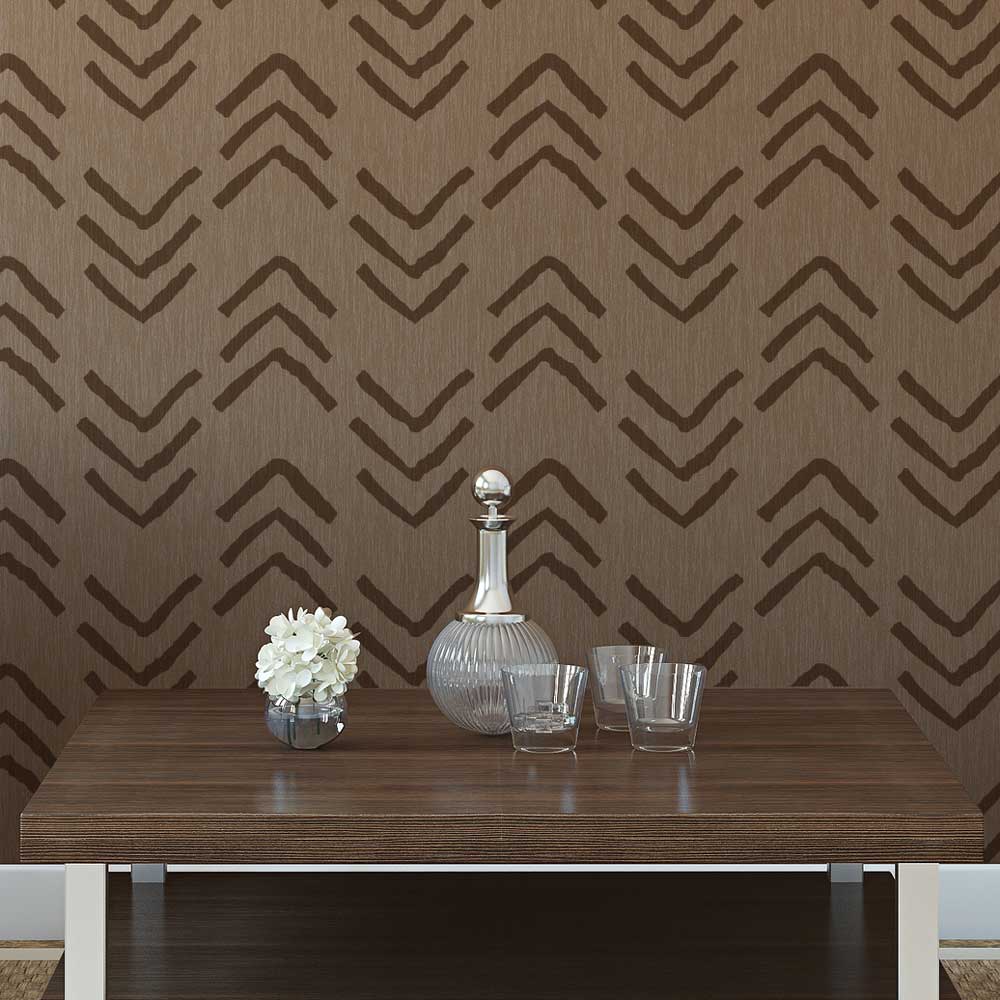 Kuba Chevron Stencil by Cutting Edge Stencils - Tribal Stencil Patterns