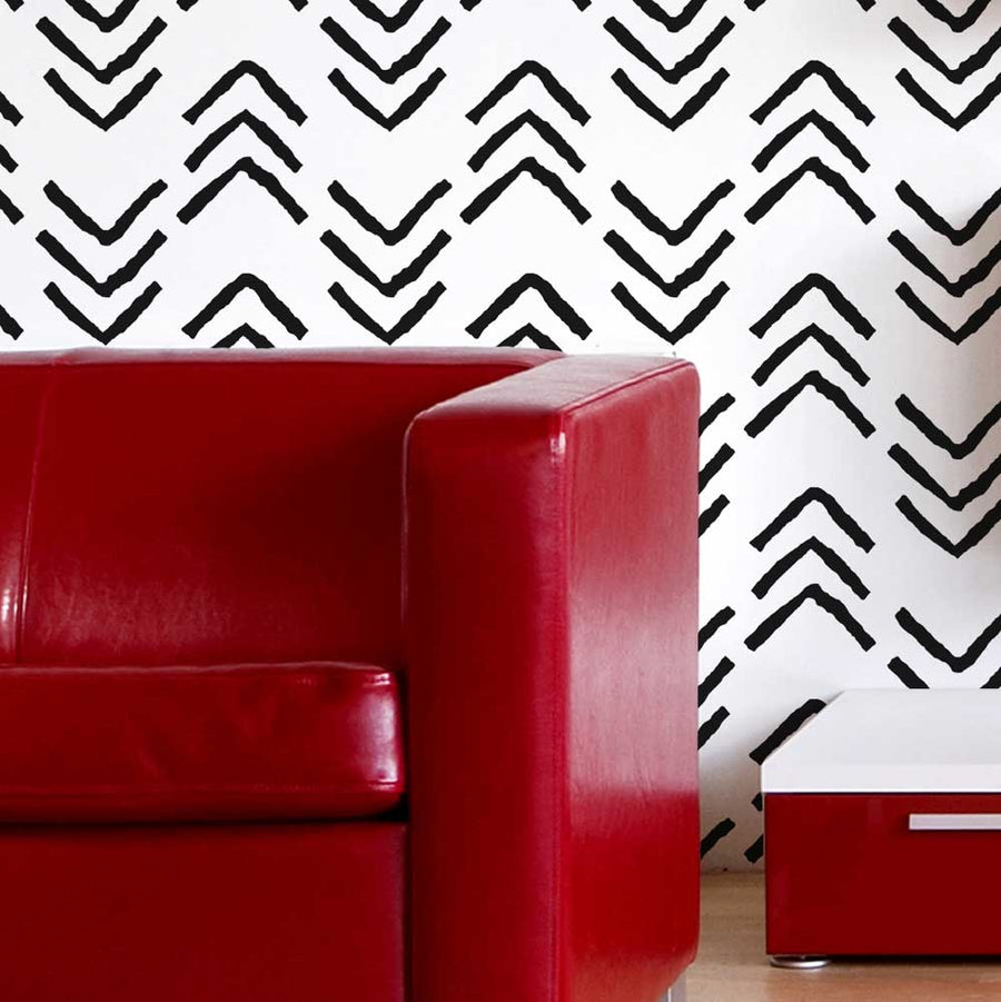 Contemporary Stencil Pattern - reusable stencils for DIY wall decor