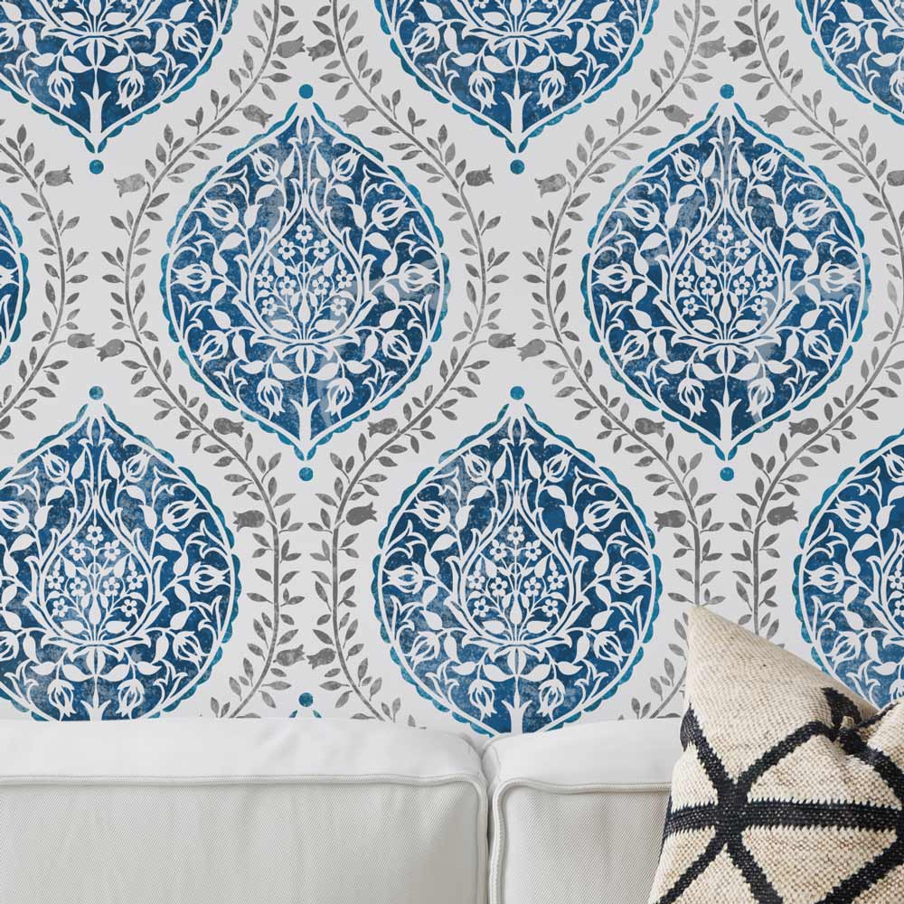 Moroccan Stencil Pattern for Painting Walls - Large-Stencil- Wallpaper ...