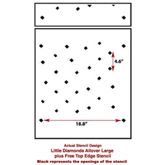 Little Diamonds Allover stencil pattern - geometric stencils for trendy ...