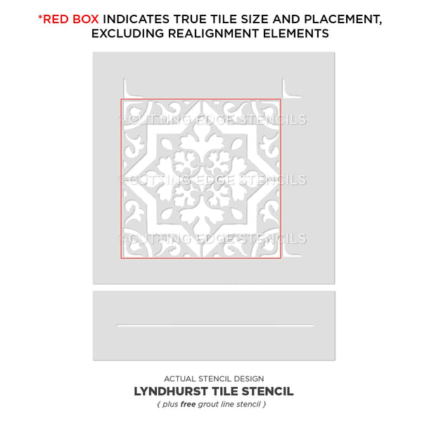 Tile Stencils for floors - Stencil your dated tile floor or backsplash ...