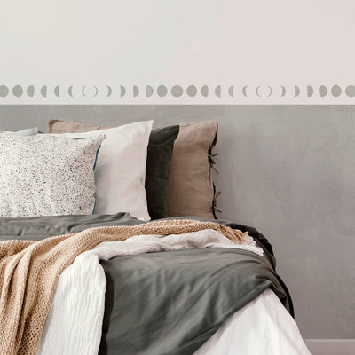 Moon border stencil, Wall stencils for nursery, Stencil designs for ...