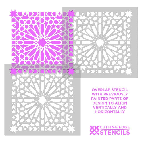 Moroccan Tile Stencils - Moroccan designs for walls and floors