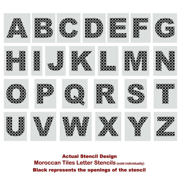 Moroccan Tile Stencil Letters | Single Letter Stencils