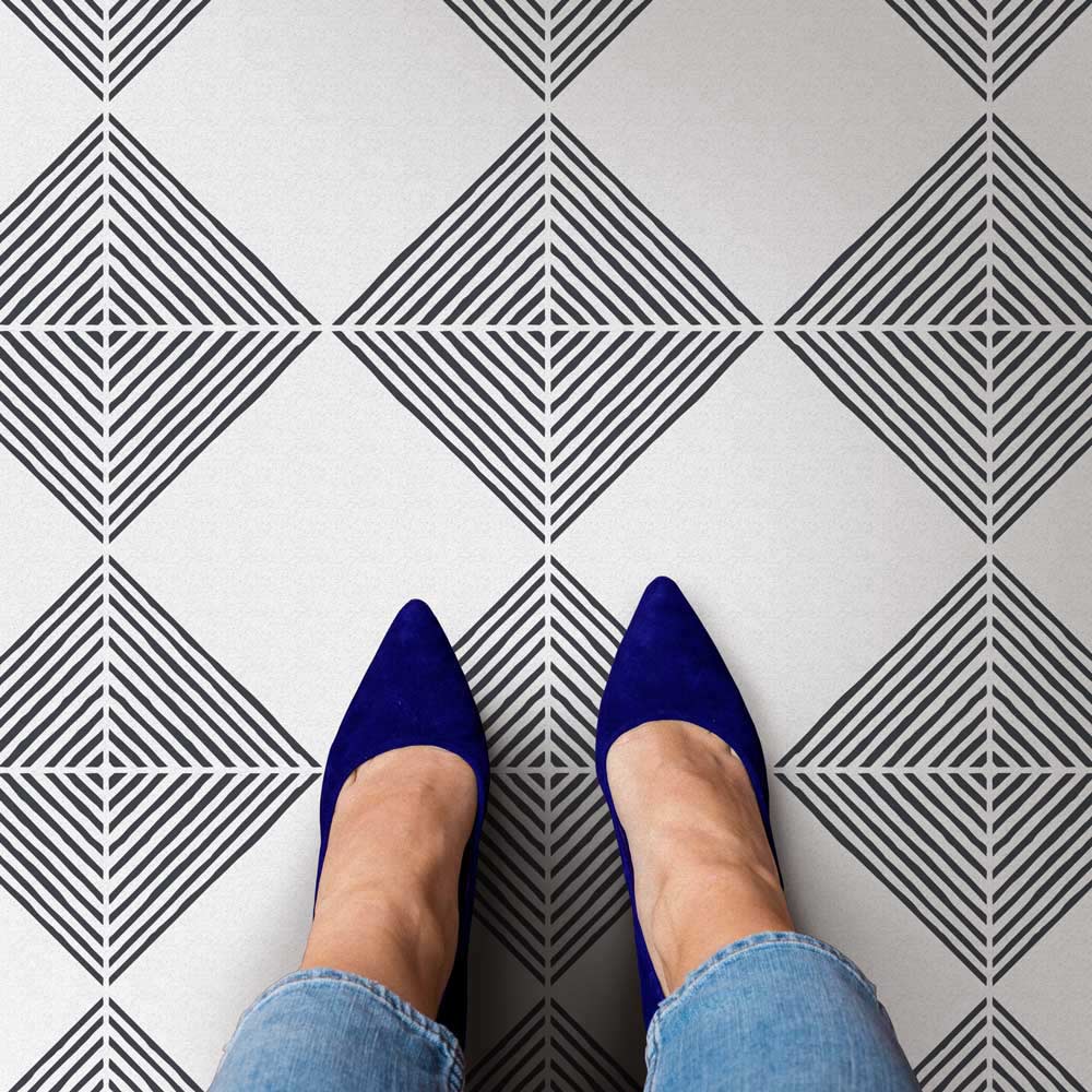 small Modern Tile Stencil - Paint Your Old Tile With Stencils - factory ...