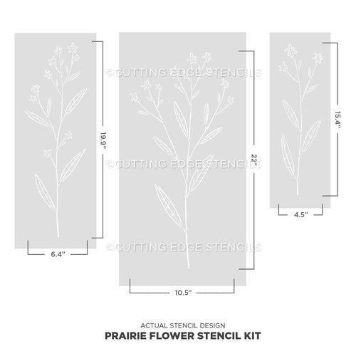 Flower stencils for easy farmhouse decor | Floral botanical stencils ...