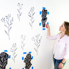 Flower stencils for easy farmhouse decor | Floral botanical stencils ...