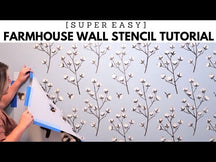 Cotton wall pattern stencil - Farmhouse stencils, Floral designs for ...