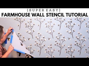Cotton wall pattern stencil - Farmhouse stencils, Floral designs for ...