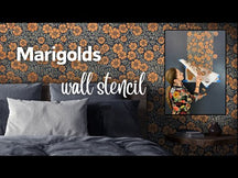 Marigold Flower Stencil for Painting Walls - Floral Stencil Patterns ...