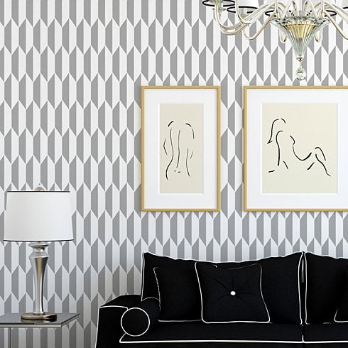 Prism geometric pattern stencil - Geometric stencils for walls - DIY ...