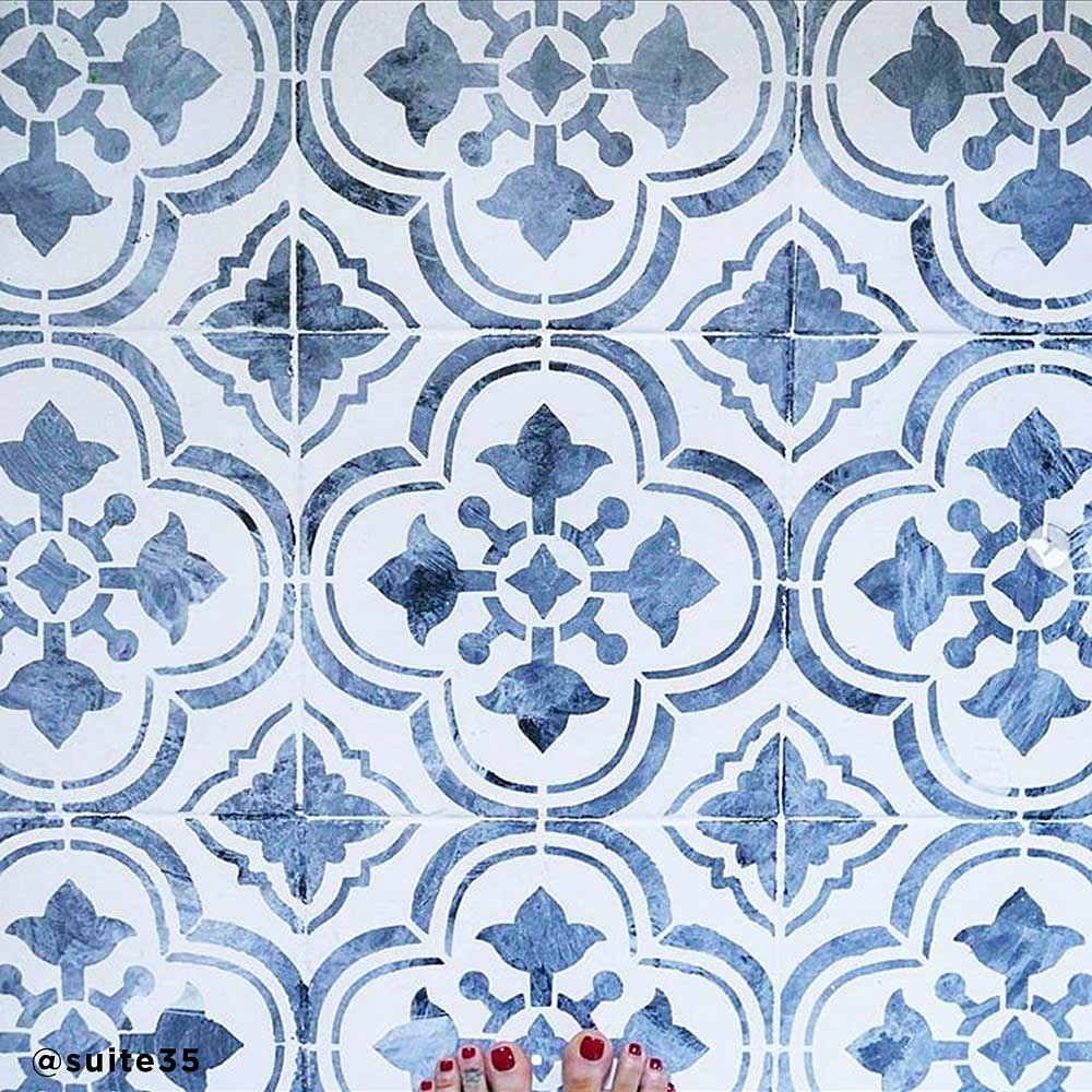 Santa Ana Tile Stencil - Size: Extra Large 16"x16" - Factory Second