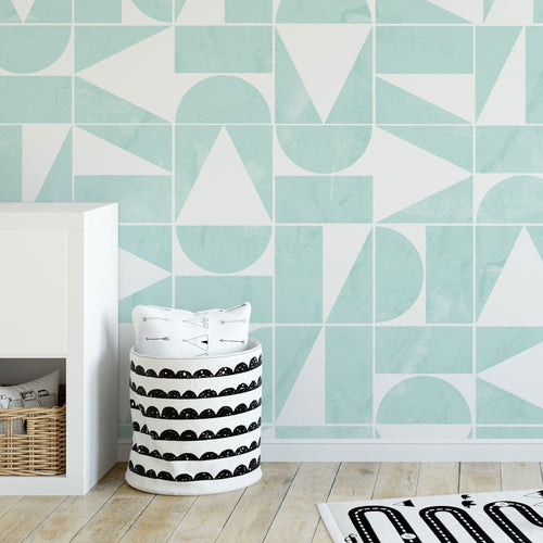 Modern Geometric Stencils for easy DIY decor - Better than wallpaper or ...