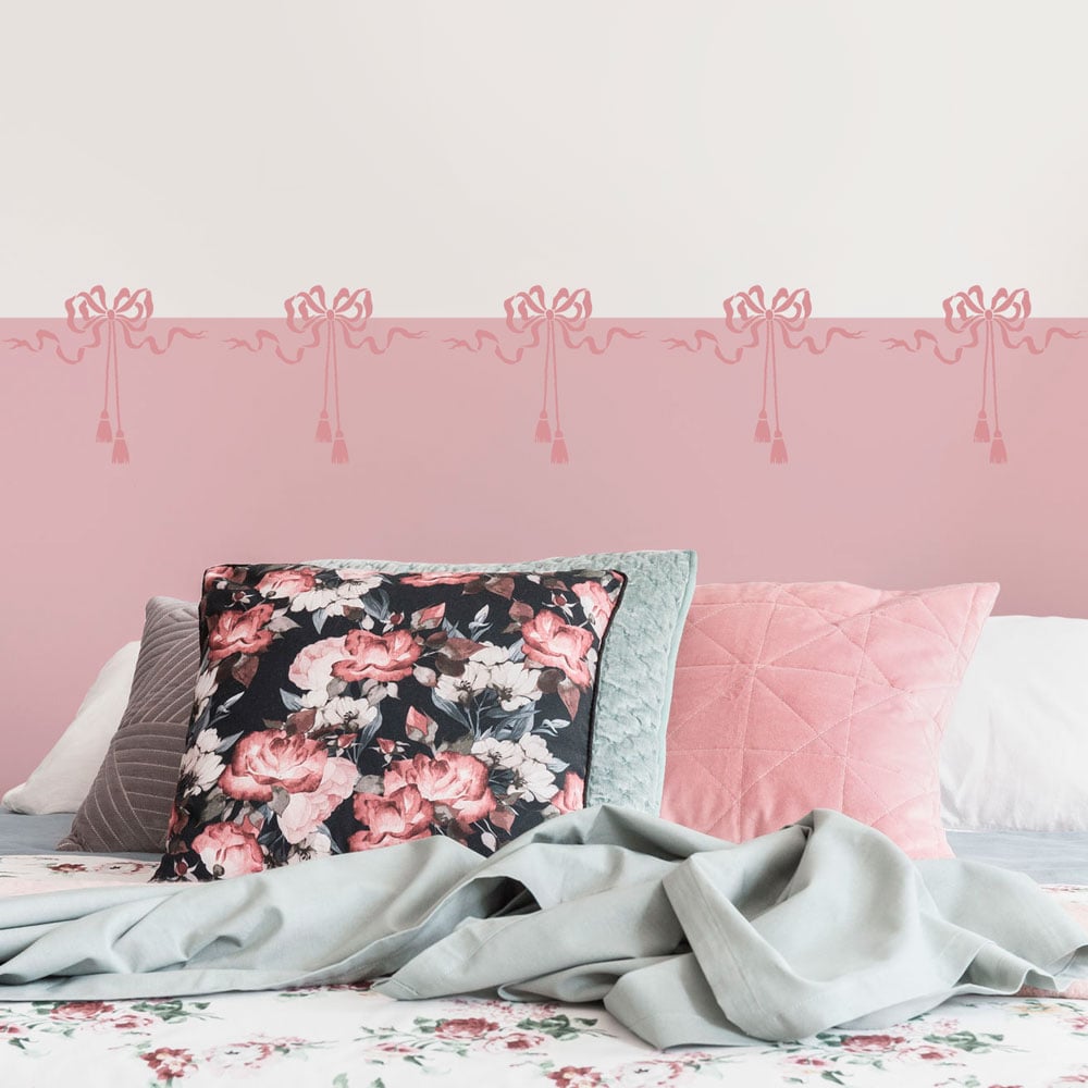 Marie-Antoinette Bow Stencil for painting. Reusable stencils for walls ...