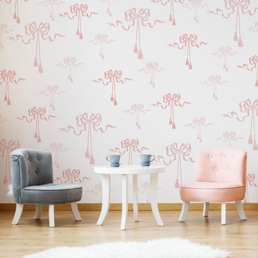 Marie-Antoinette Bow Stencil for painting. Reusable stencils for walls ...