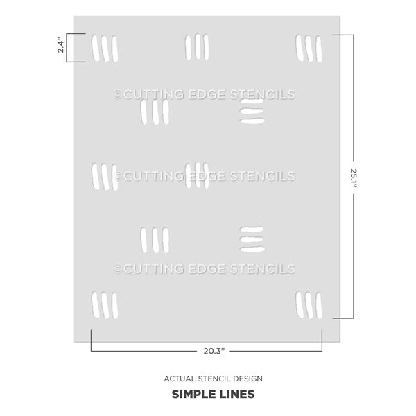 Simple Lines Wall Stencil