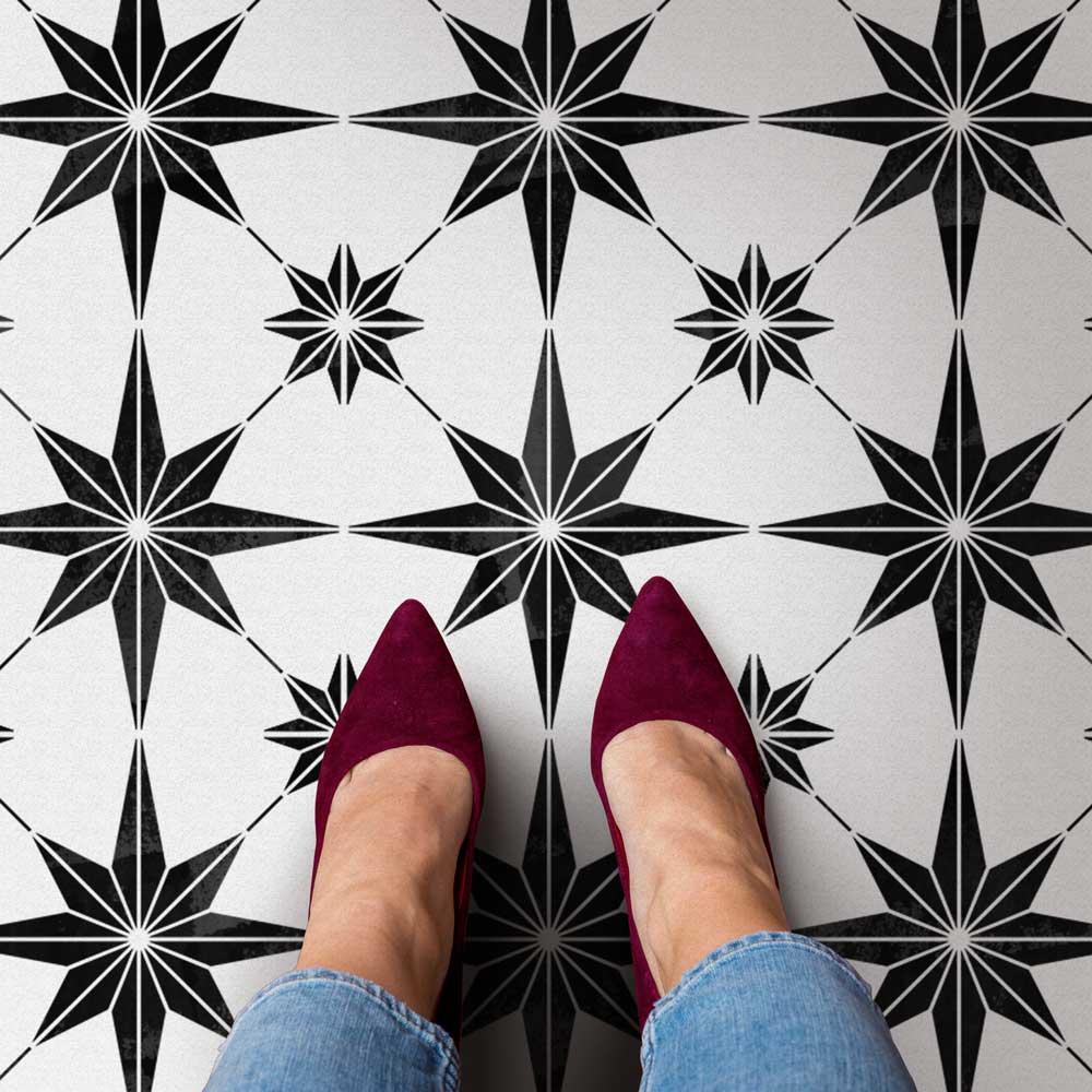 Medium 8" Star Tile Stencil - Stencil your dated tile floor or ...