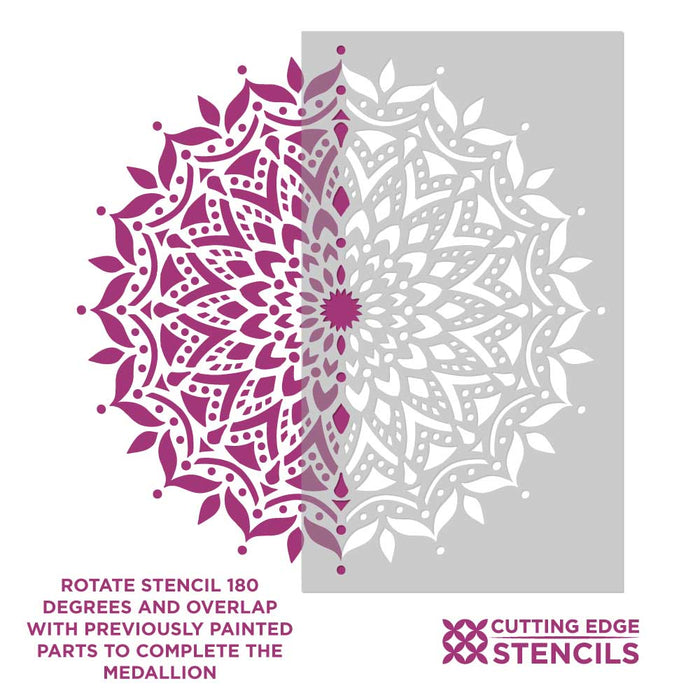 Compassion Mandala stencil - Large Mandala Stencils - Mandalas for Walls