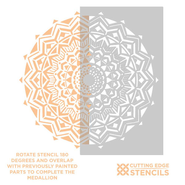 Tribal Mandala stencil - Large stencils for walls - Mandala stencils