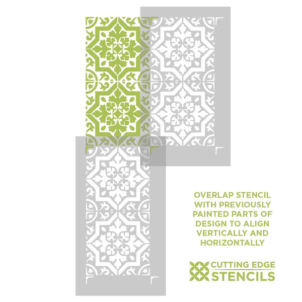 Tile Stencils for floors - Stencil your dated tile floor or backsplash ...