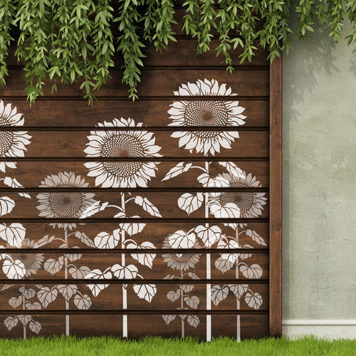 Large Sunflower stencil - Large stencils for wall painting - Flower ...