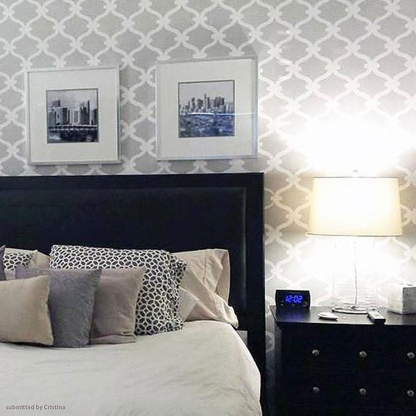 Wall pattern stencil - Tuscan Trellis stencil - Cutting Edge Stencils