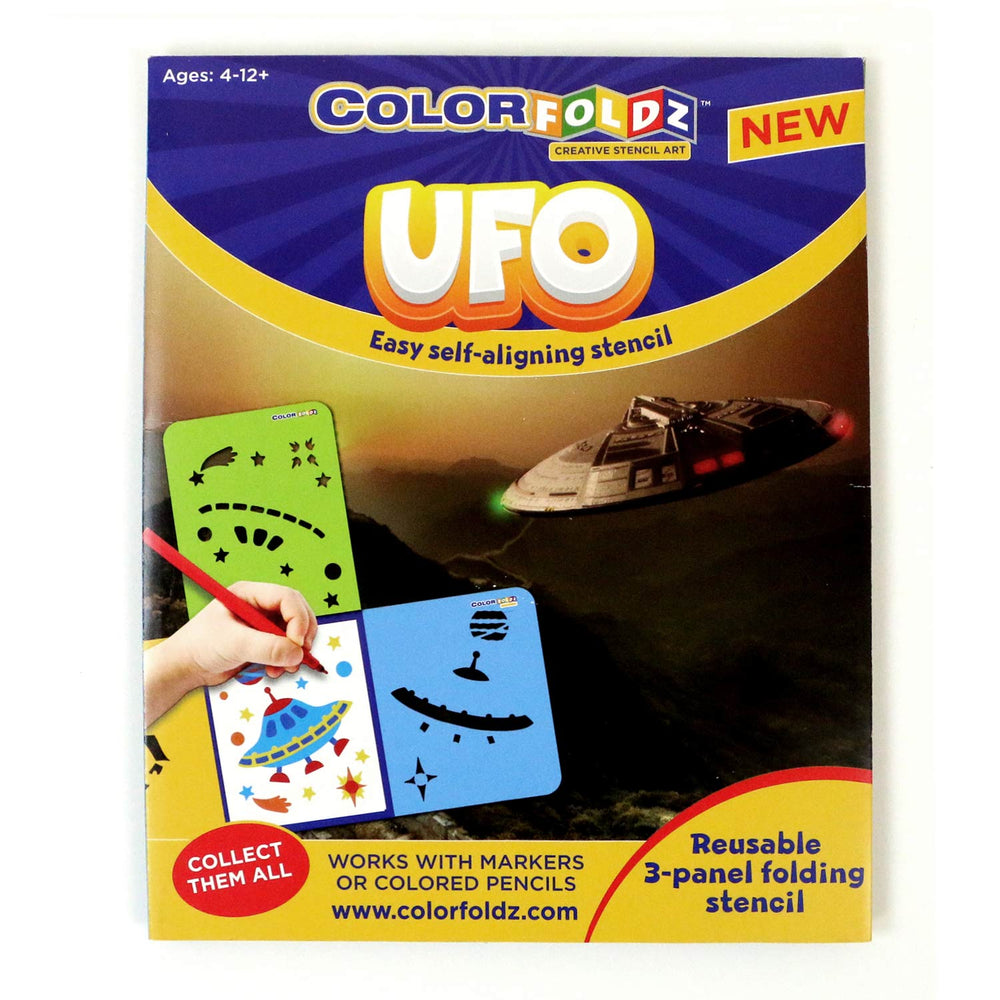 UFO ColorFolds Stencil Book - Stencils and Coloring Books for Kids