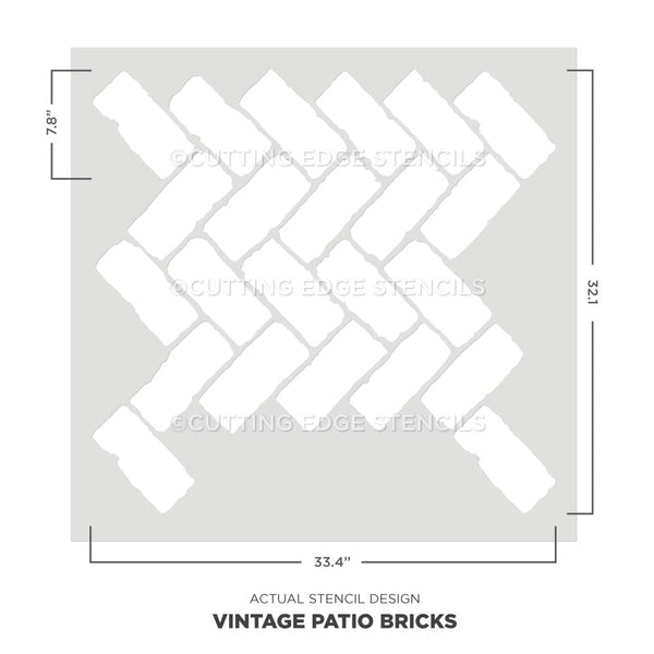 Vintage Brick Stencil for Painting Your Patio or Driveway - Easy DIY ...
