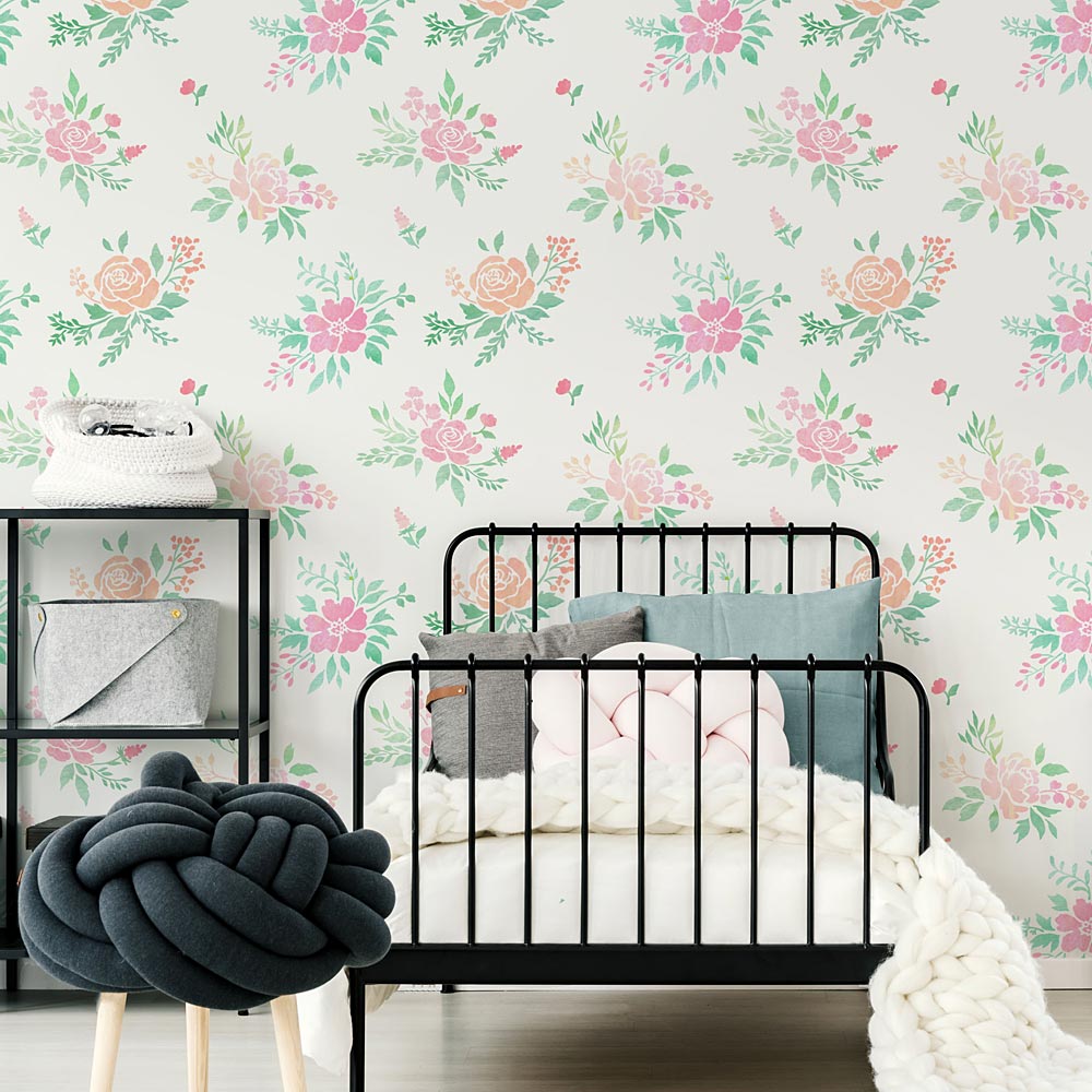 Large Floral Stencil - Flower and Botanical Stencils for Walls