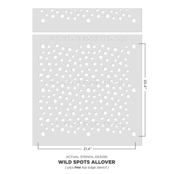 Wild spots stencil - Spotty wallpaper stencils for walls and furniture