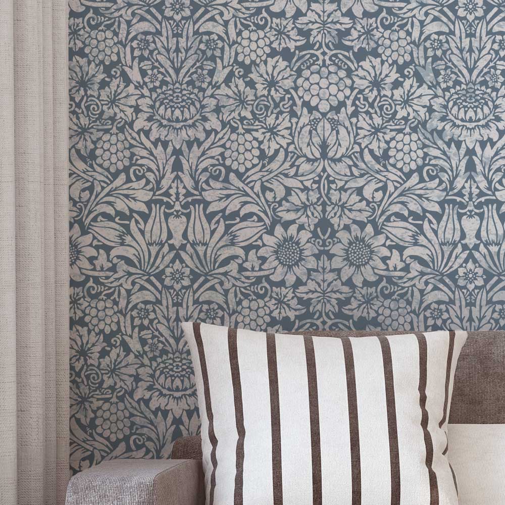 Sunflower Wall Stencil for Painting Walls - William Morris Wallpaper ...