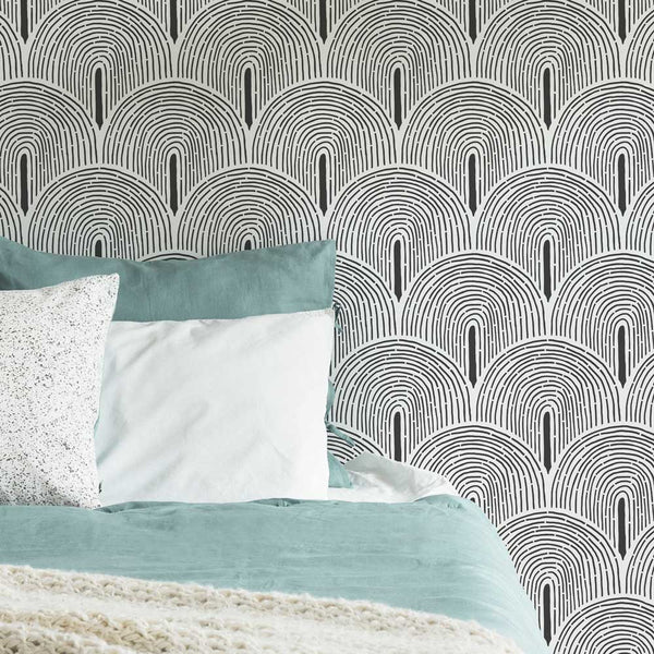 Willow Arch Wall Stencil for DIY Boho Decor! - Easy Stenciling Project