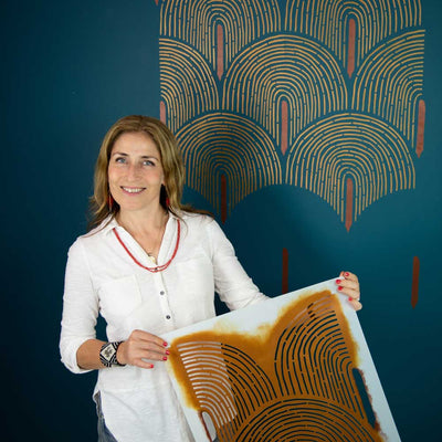 Willow Arch Wall Stencil for DIY Boho Decor! - Easy Stenciling Project