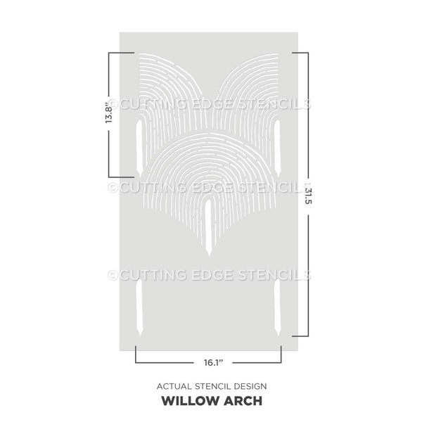 Willow Arch Wall Stencil for DIY Boho Decor! - Easy Stenciling Project