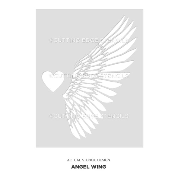 Angel wings stencil - Large stencil designs for walls, floors and ceilings